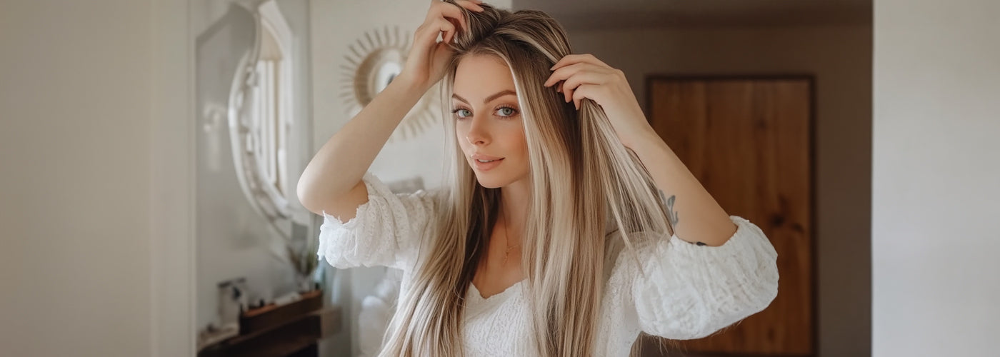 How to Hide Hair Extensions in Thin Hair for a Natural Look – Roxy Hair